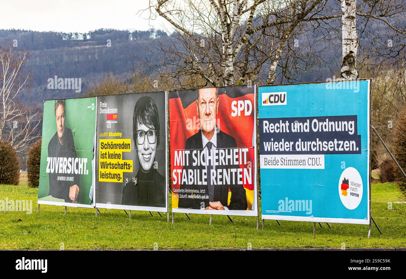 Lauchringen, Germany, 12th Jan 2025: From left to right: Election ...