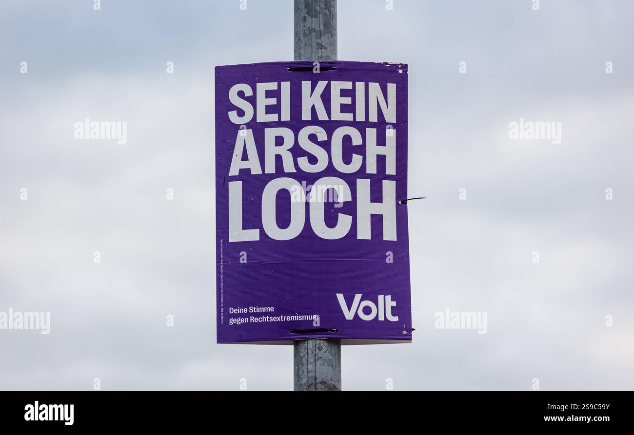 Waldshut-Tiengen, Germany, 12th Jan 2025: An election poster from the ...