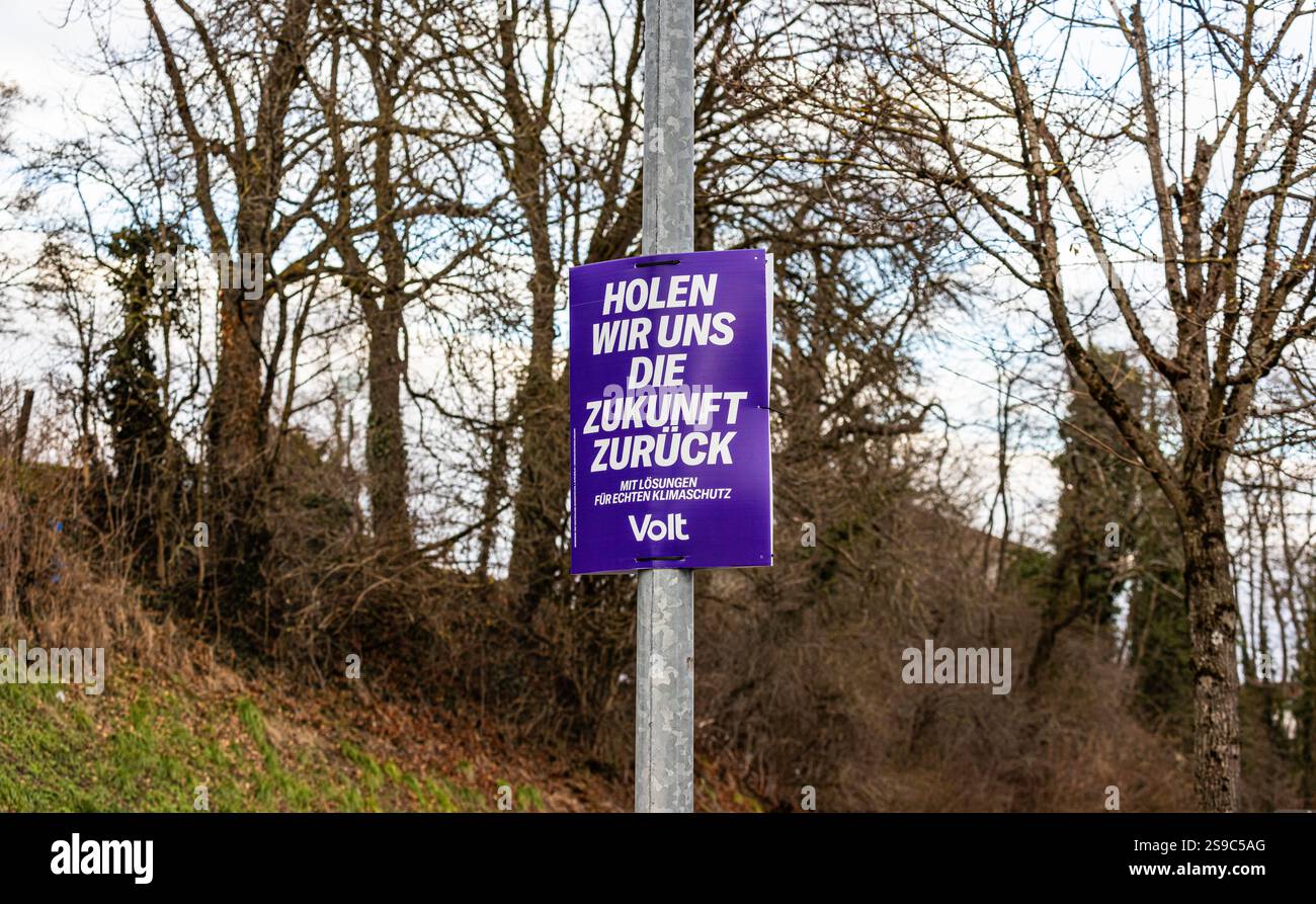 Waldshut-Tiengen, Germany, 12th Jan 2025: An election poster from the ...