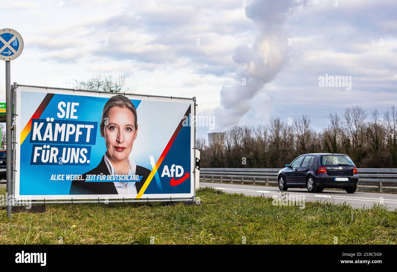 Albbruck, Germany, 12th Jan 2025: The campaign poster of Federal ...
