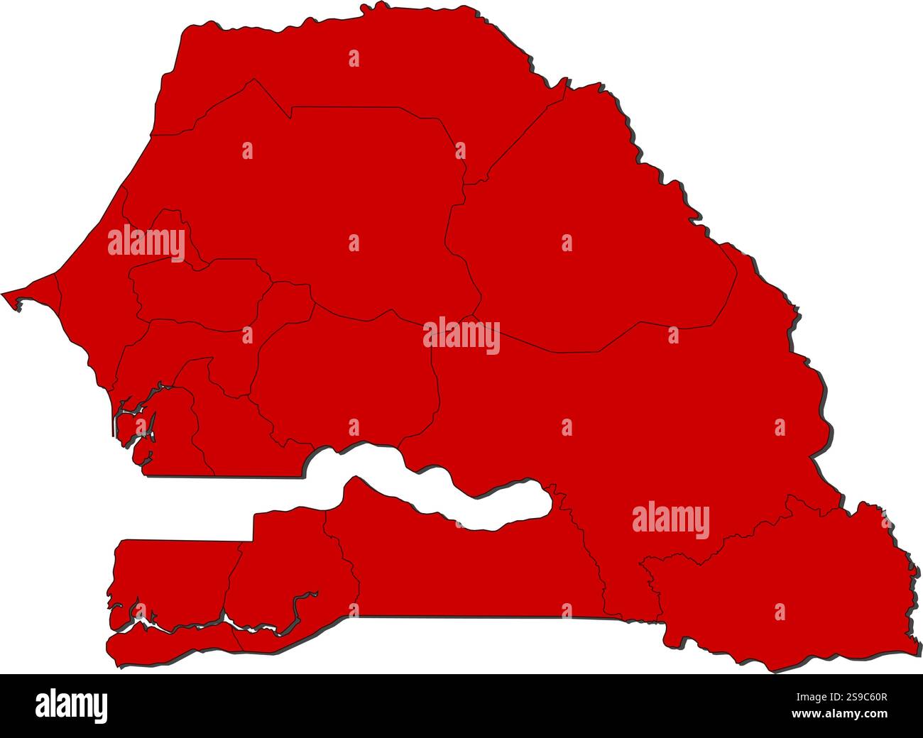 Senegal symbols map hi-res stock photography and images - Alamy