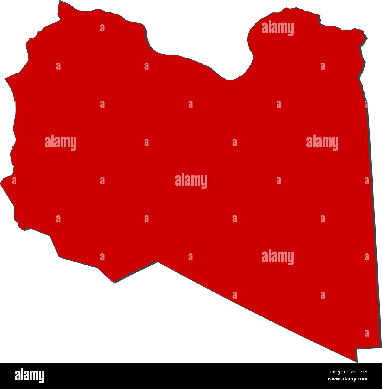 Map of Libya with the provinces, colored in red Stock Vector Image ...