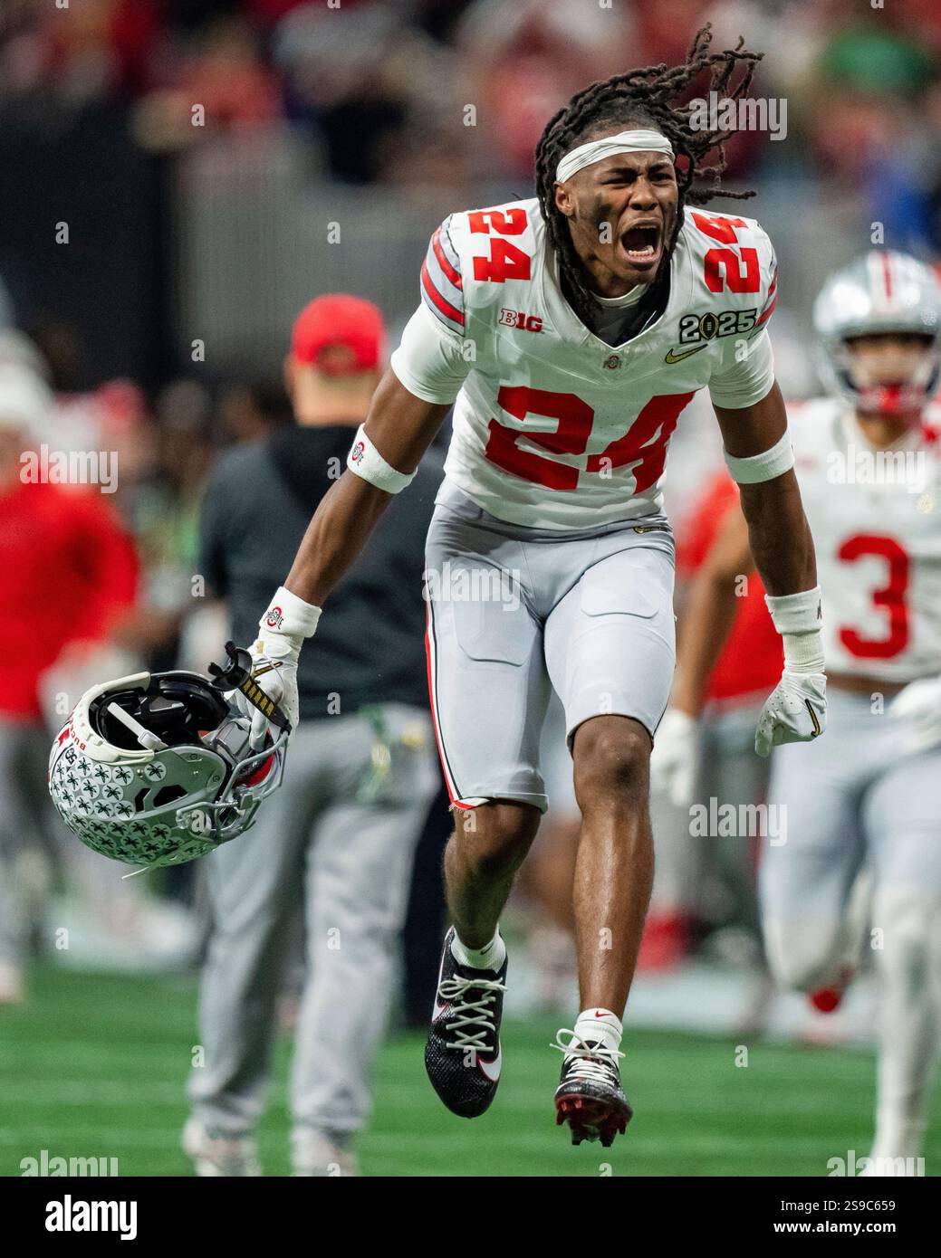 Ohio State cornerback Jermaine Mathews Jr. (24) reacts during the ...