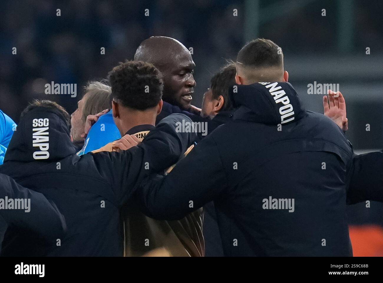 Romelu Lukaku of SSC Napoli celebrates after scoring second goal during ...