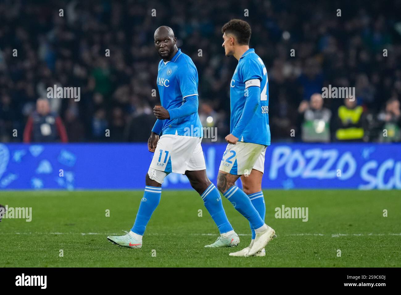 Romelu Lukaku of SSC Napoli celebrates after scoring second goal during ...