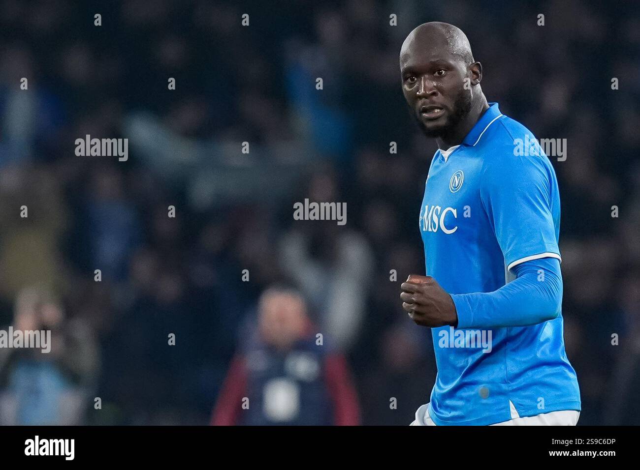 Romelu Lukaku of SSC Napoli celebrates after scoring second goal during ...
