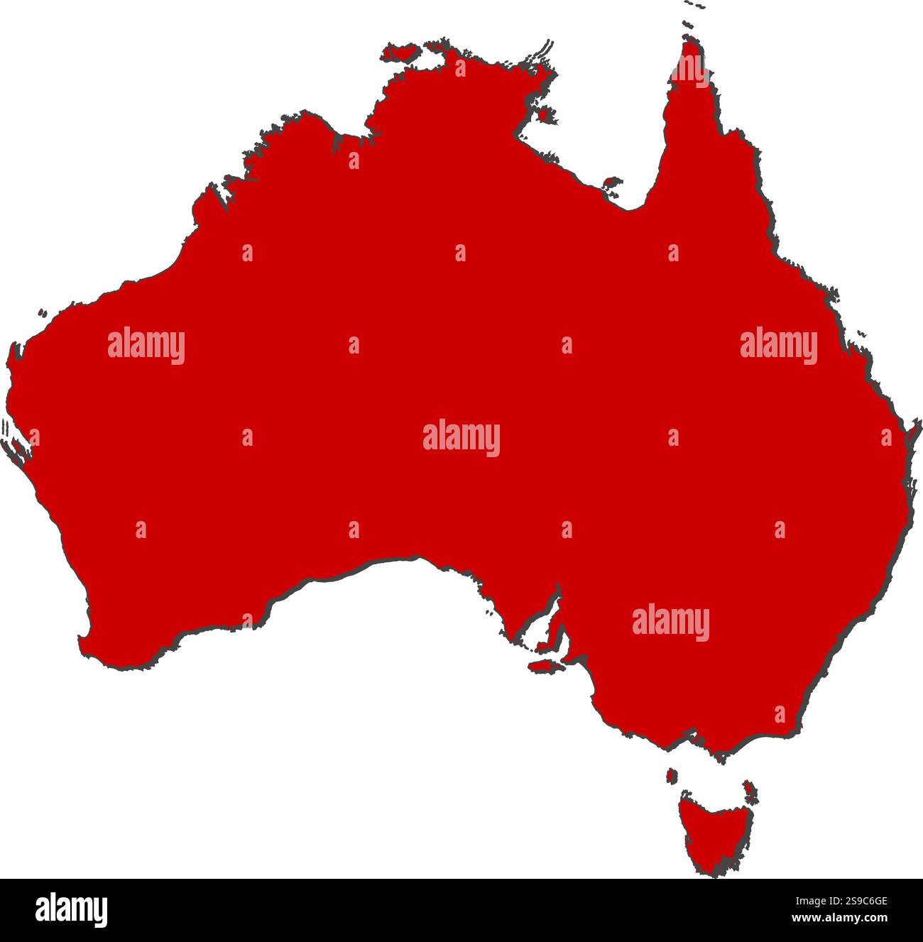 Map of Australia with the provinces, colored in red Stock Vector Image ...