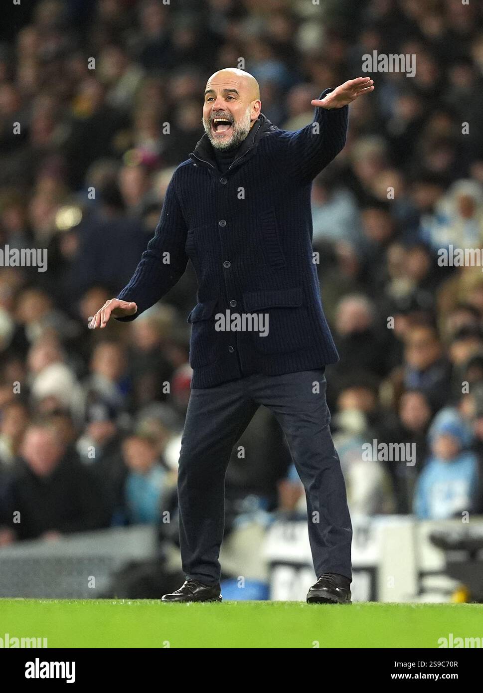 Manchester City manager Pep Guardiola during the Premier League match ...