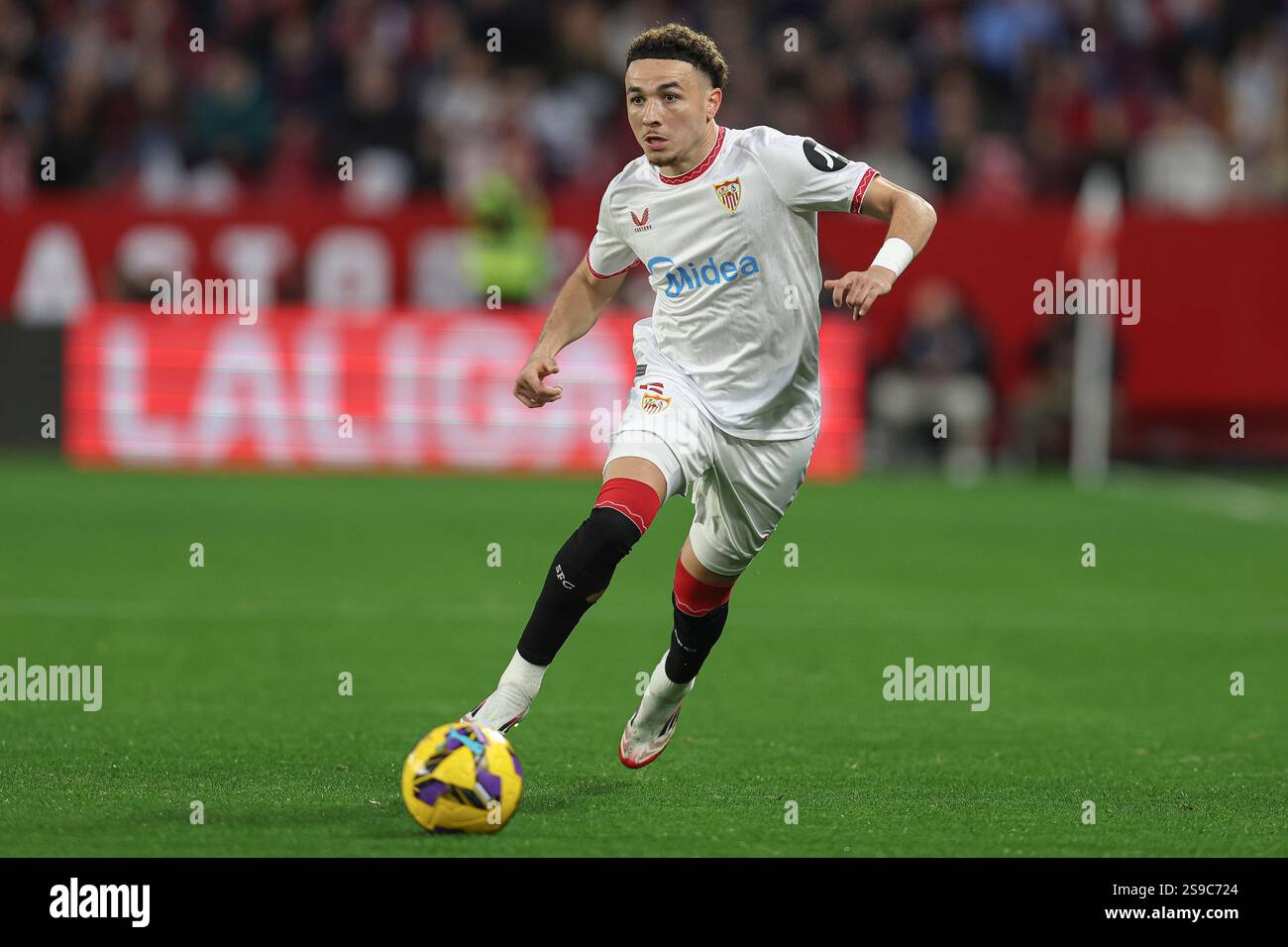 Ruben Vargas of Sevilla FC during the La Liga match between Sevilla FC and RCD Espanyol played ...