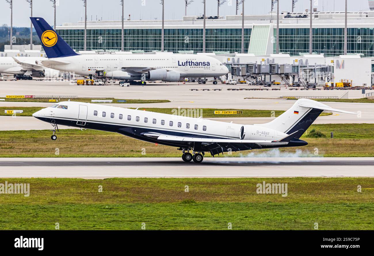 Munich, Germany, 15th Sep 2024: A Bombardier Global 7500 from ACM Air ...