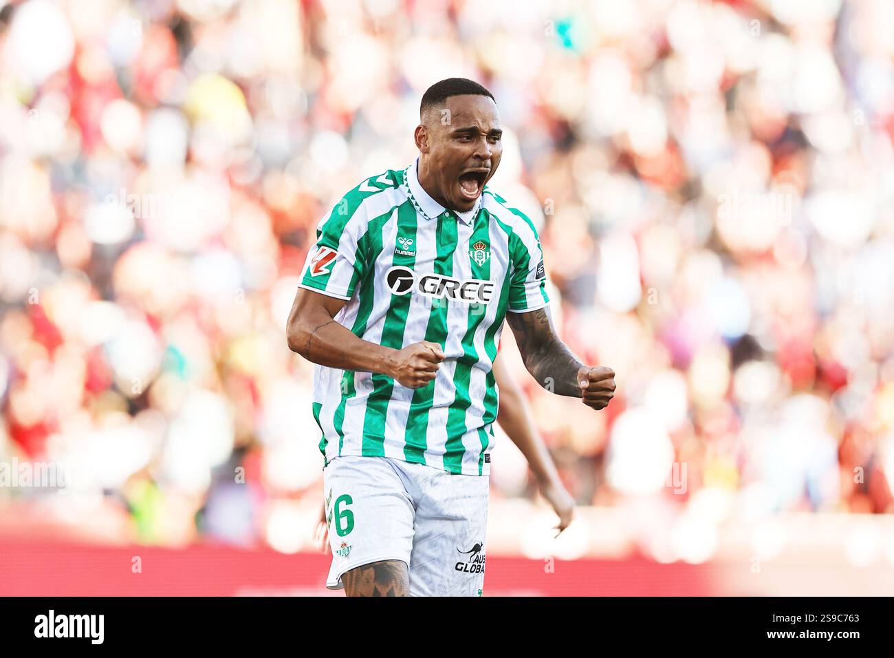 Natan (Betis), JANUARY 25, 2025 - Football / Soccer : Natan celebrate ...