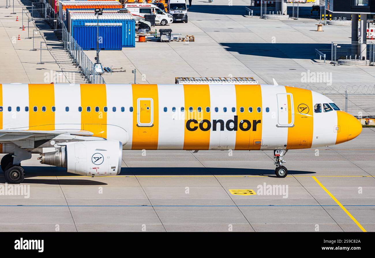 Munich, Germany, 17th Sep 2024: An Airbus A321-211 from Condor taxis to ...