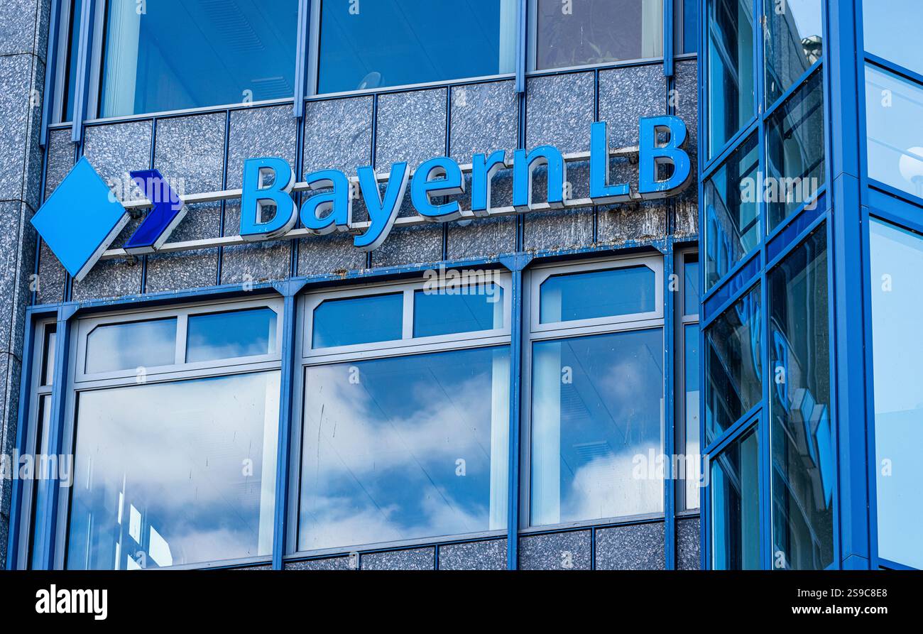 Munich, Germany, 5th Apr 2023: Logo of Sparkasse Bayern LB at its ...