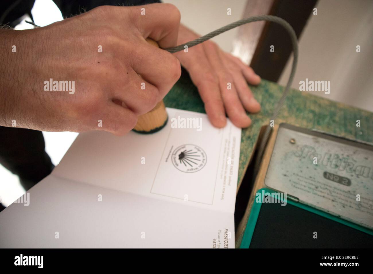Pilgrim stamp at Monastery Schaftlarn, Munich Way of St. James, Bavaria ...