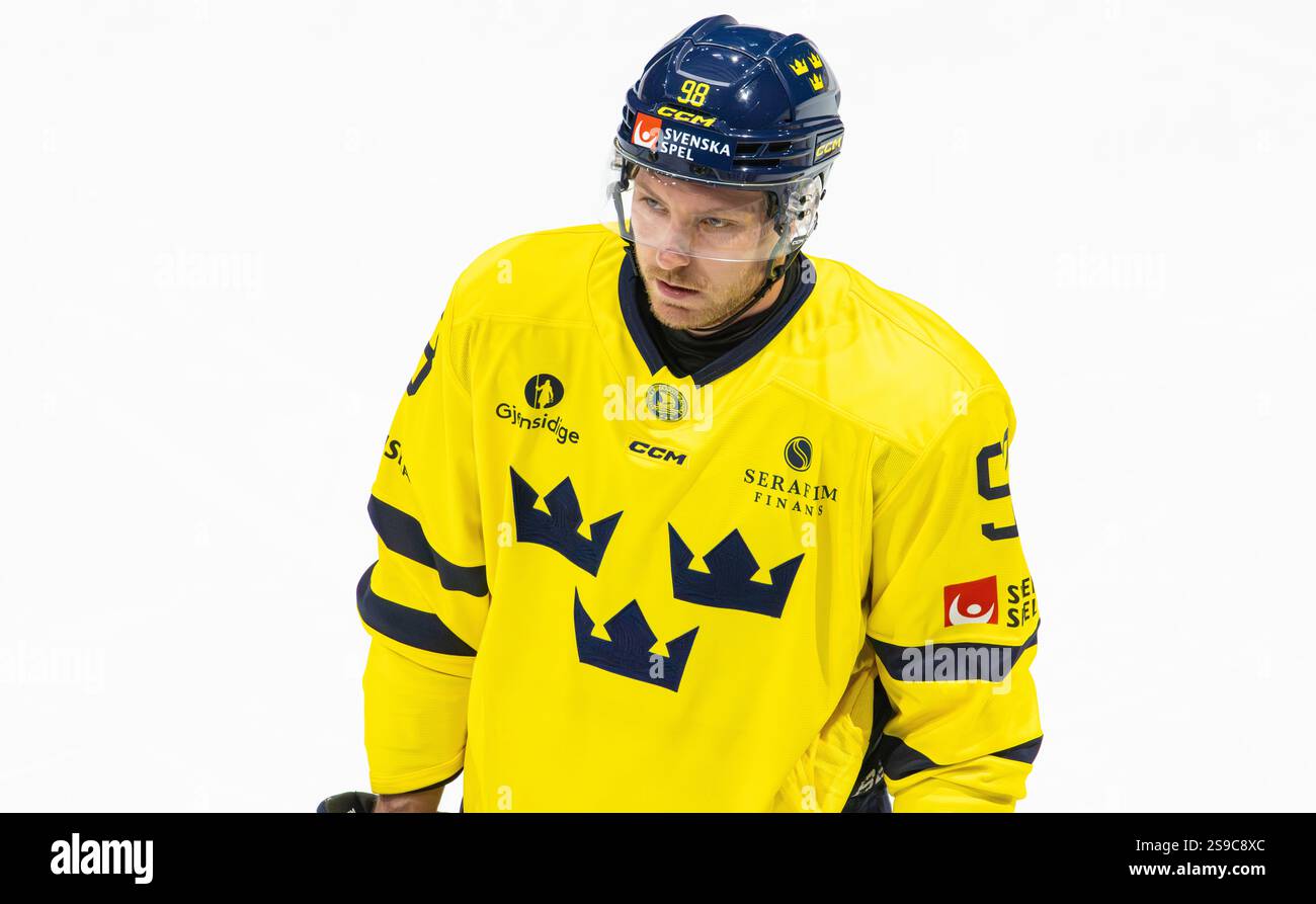 Fribourg, Switzerland, 14th Dec 2024: #98 Linus Sandin, forward Sweden ...
