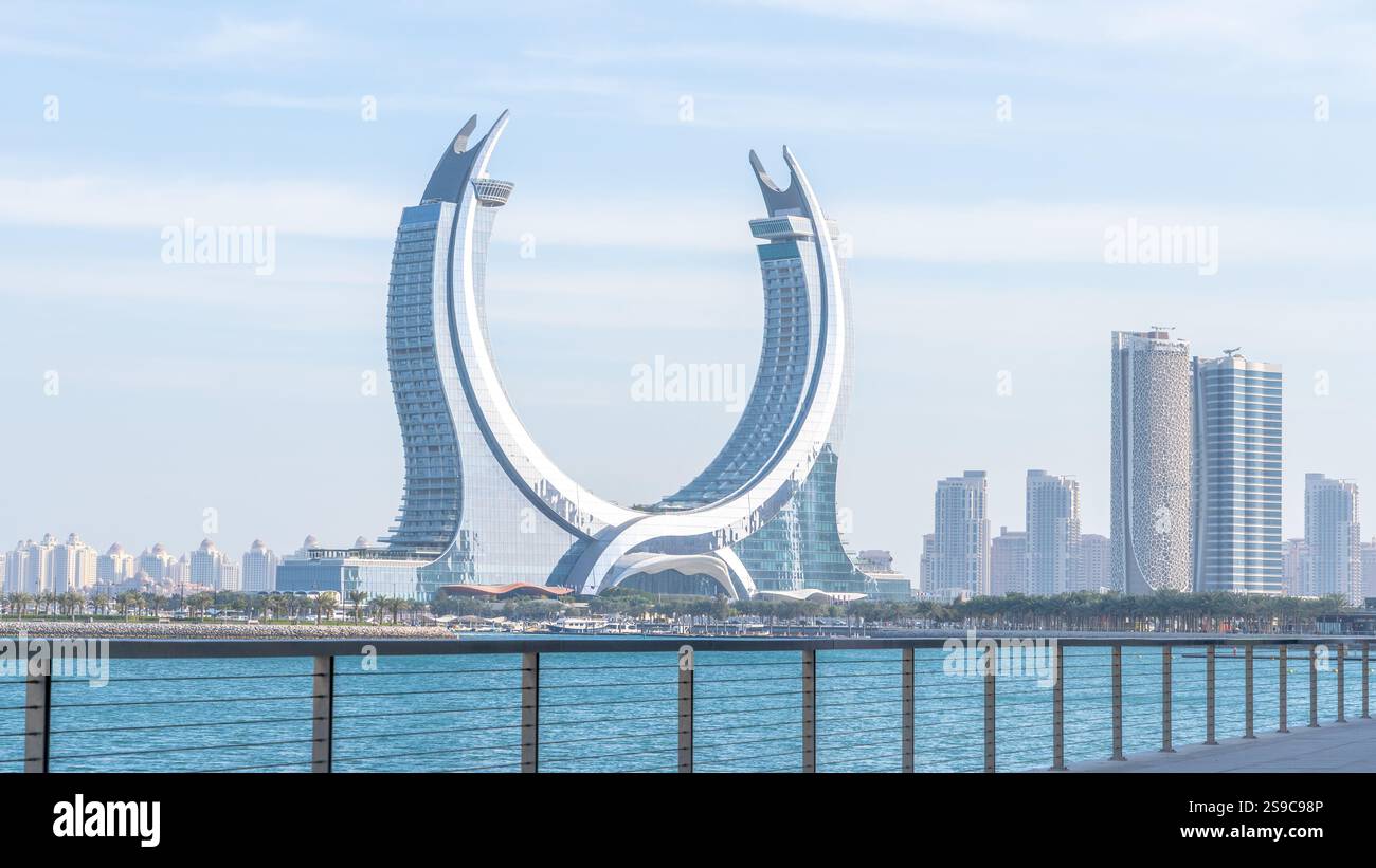 Doha, Qatar-January 18, 2025: the newly developed lusail city with ...