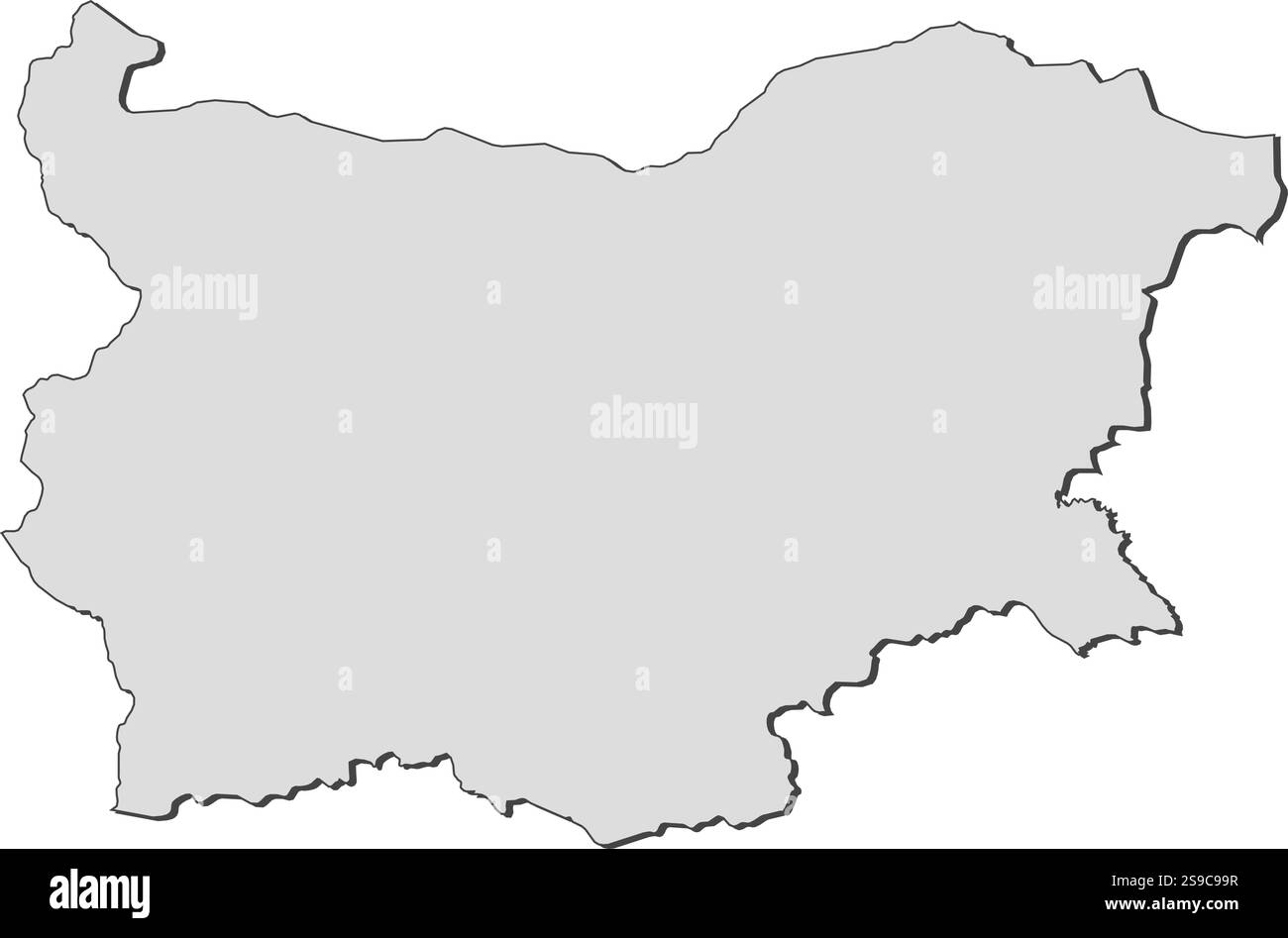 Map of Bulgaria, filled in gray Stock Vector Image & Art - Alamy