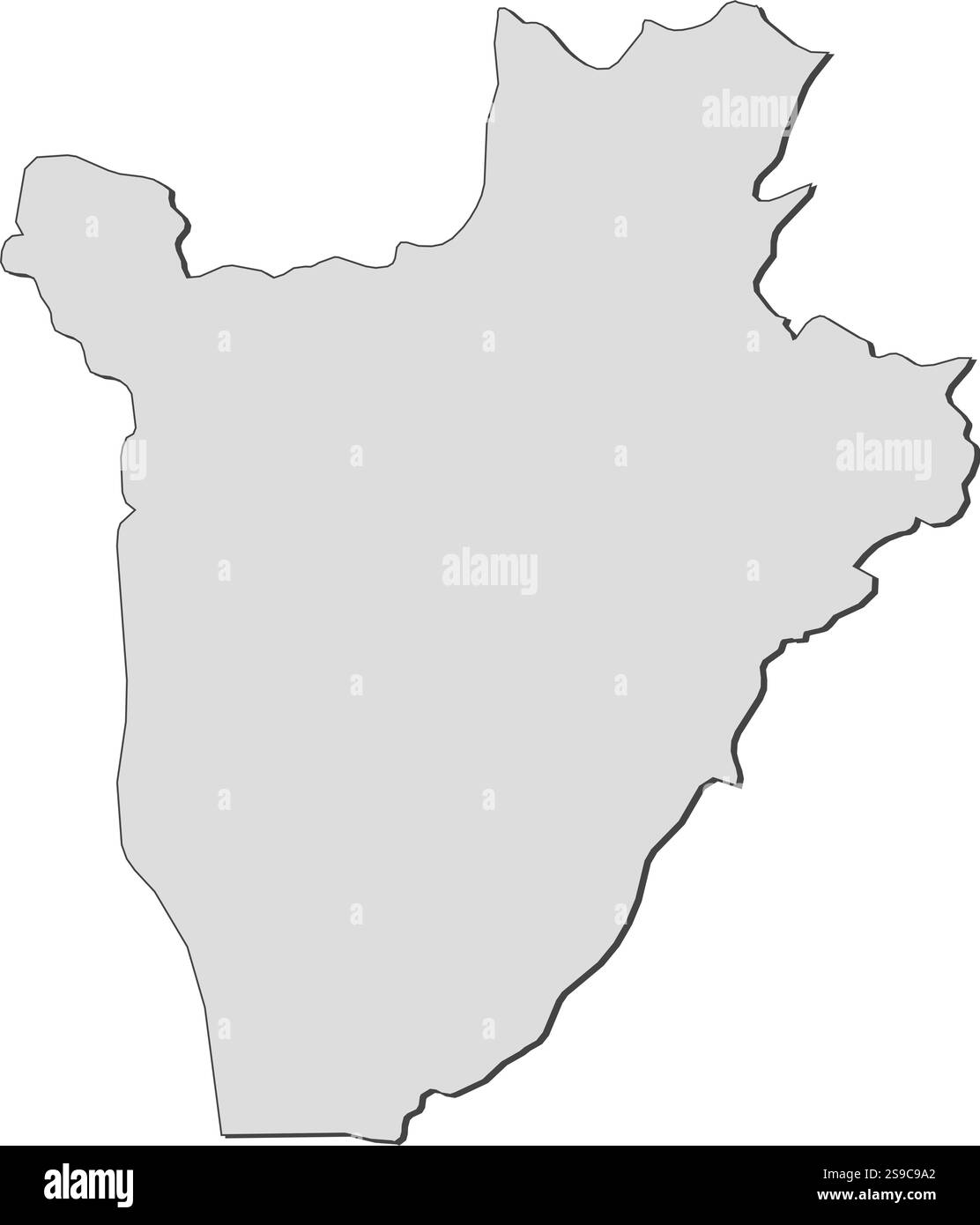 Map of Burundi, filled in gray Stock Vector Image & Art - Alamy