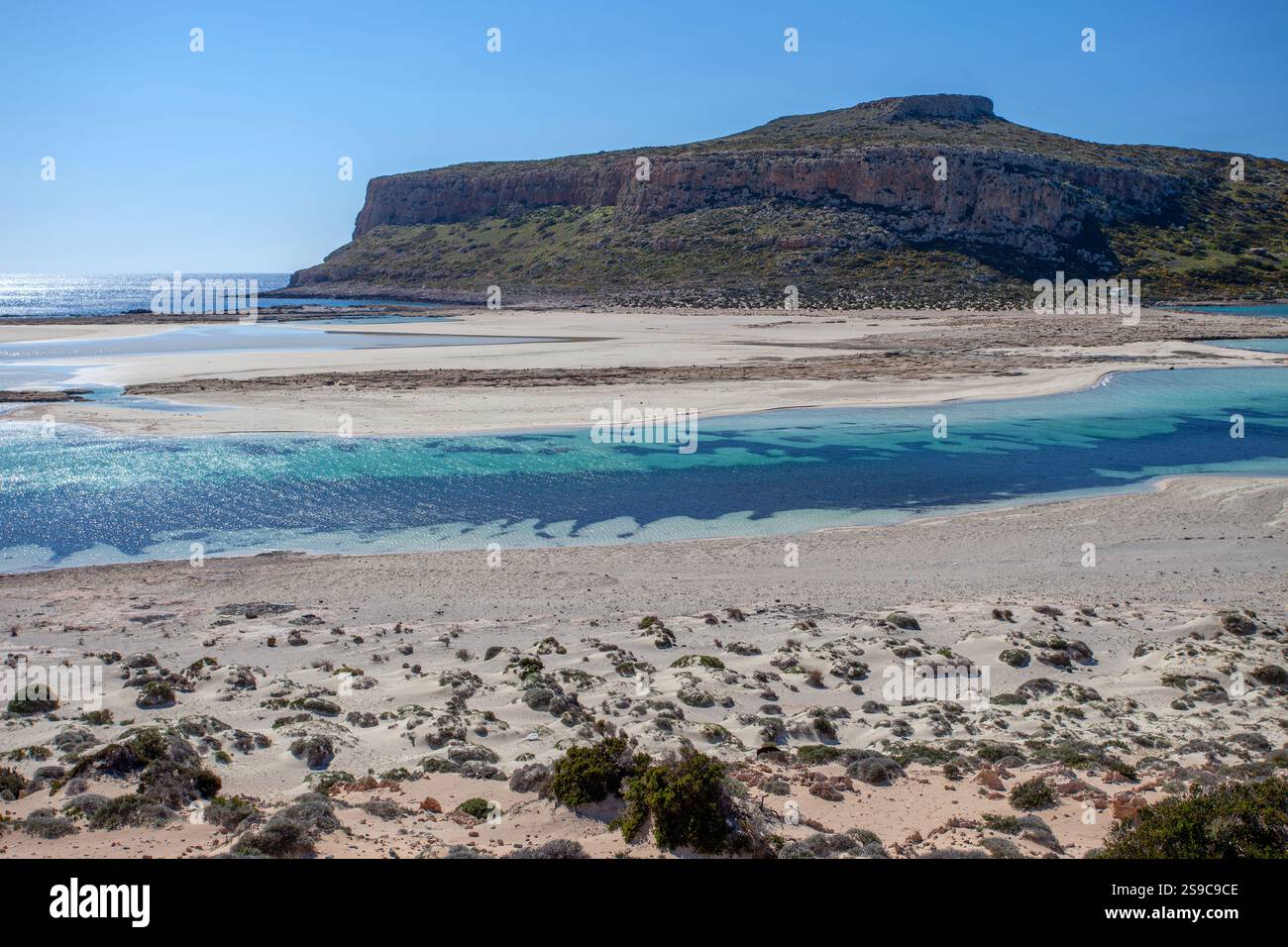 Balos beach, Gramvoussa peninsula, Prefecture of Hania, Crete. Greece ...