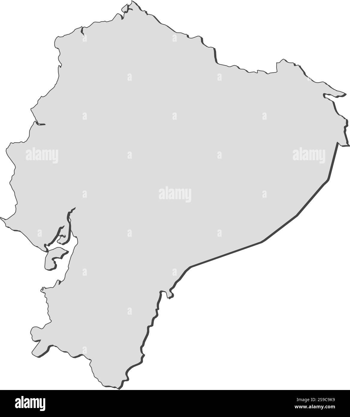 Map of Ecuador, filled in gray Stock Vector Image & Art - Alamy