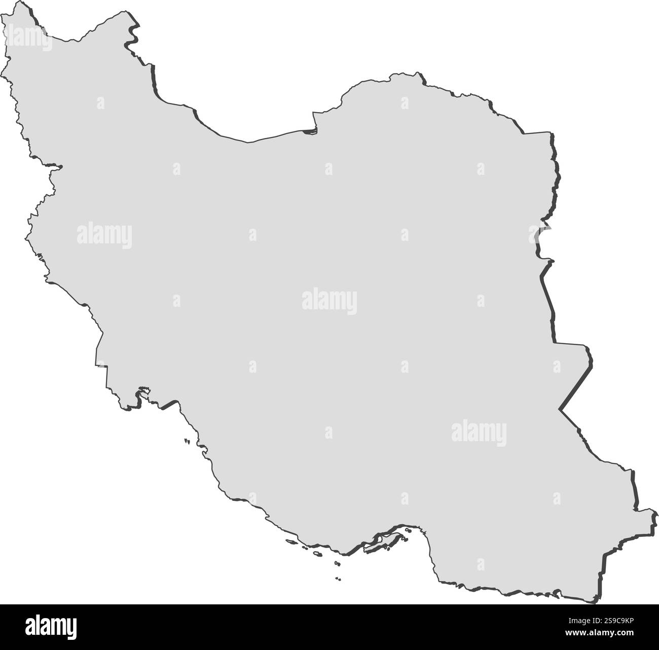 Map of Iran, filled in gray Stock Vector Image & Art - Alamy