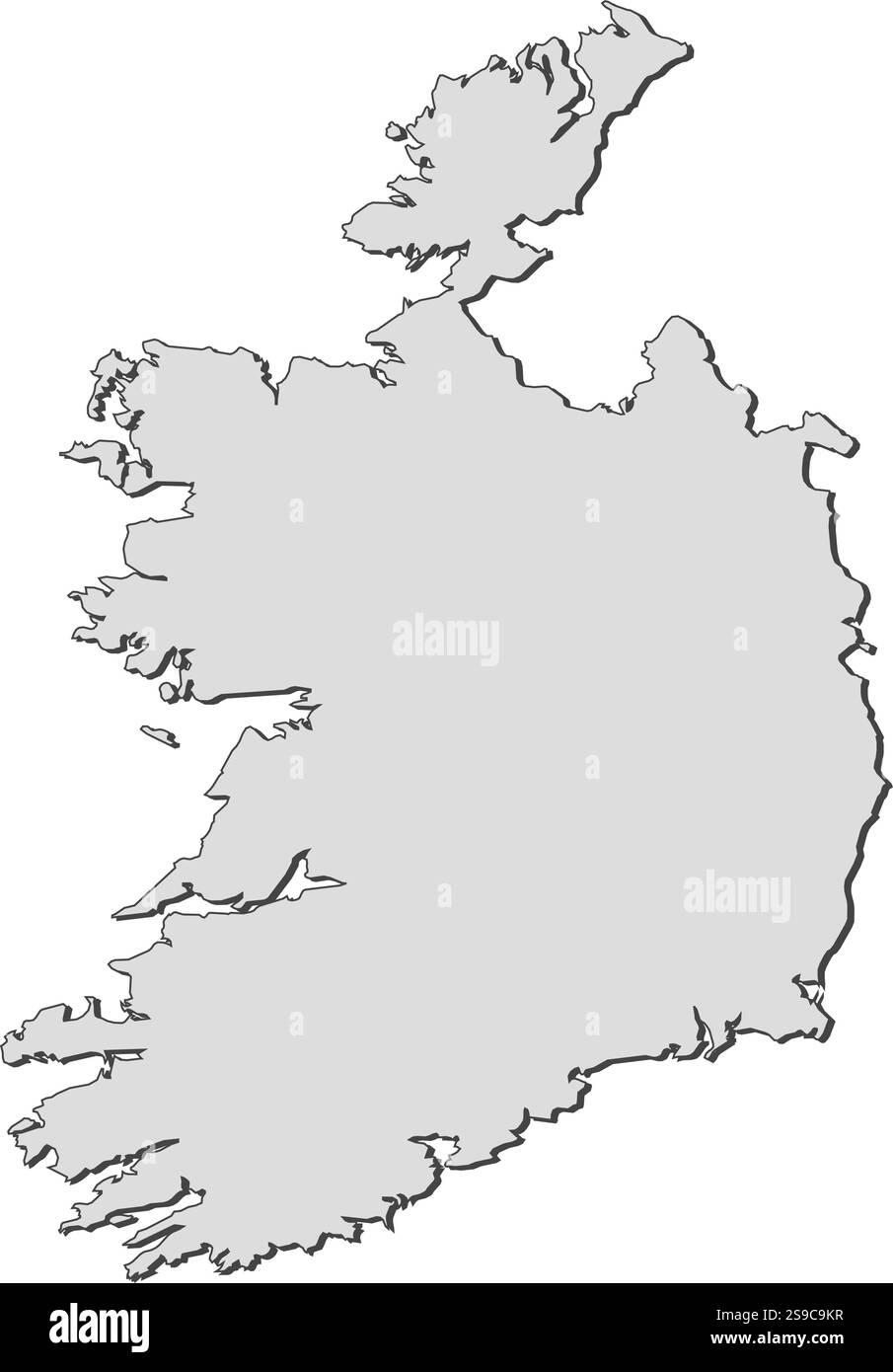 Map of Ireland, filled in gray Stock Vector Image & Art - Alamy