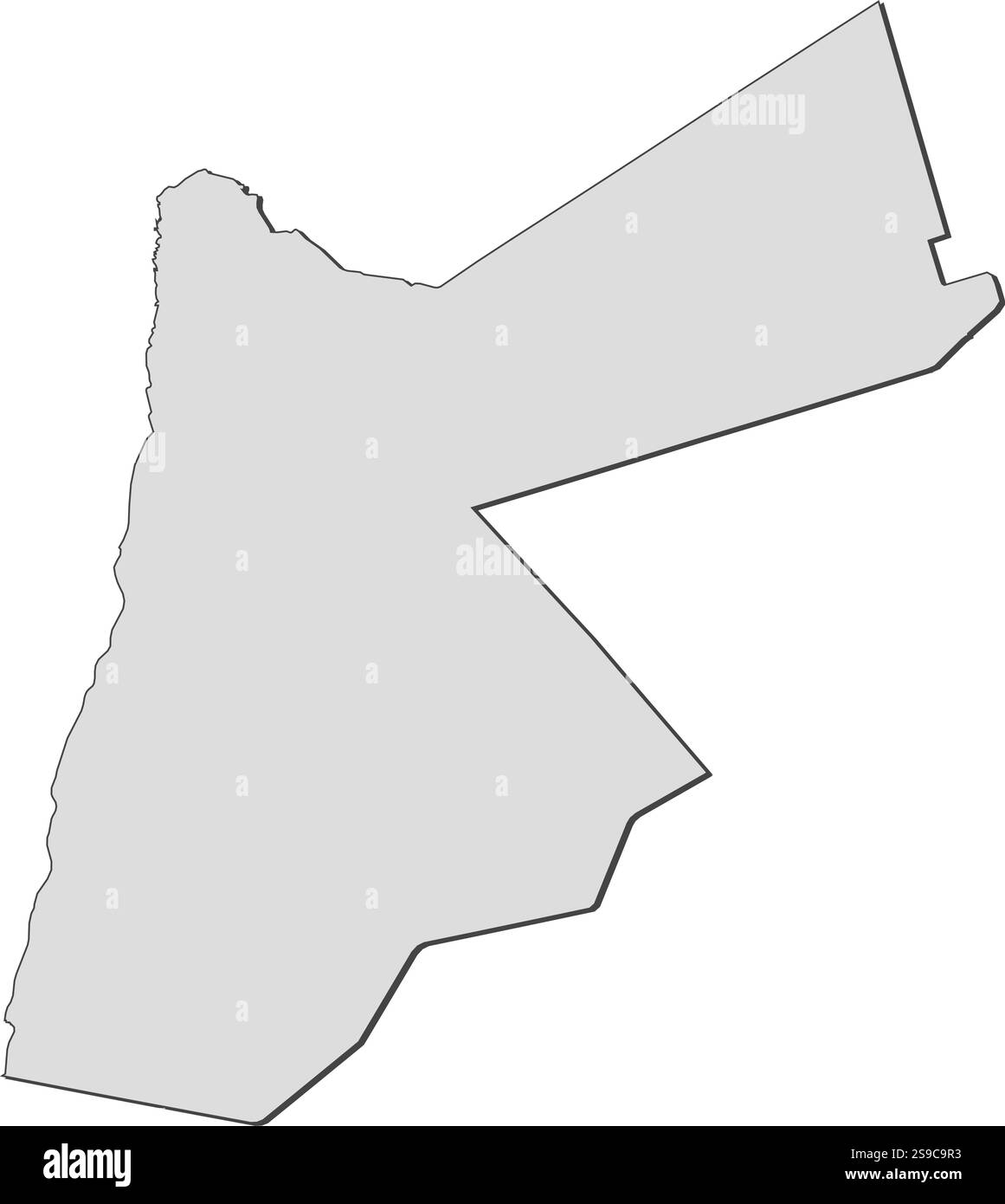 Map of Jordan, filled in gray Stock Vector Image & Art - Alamy