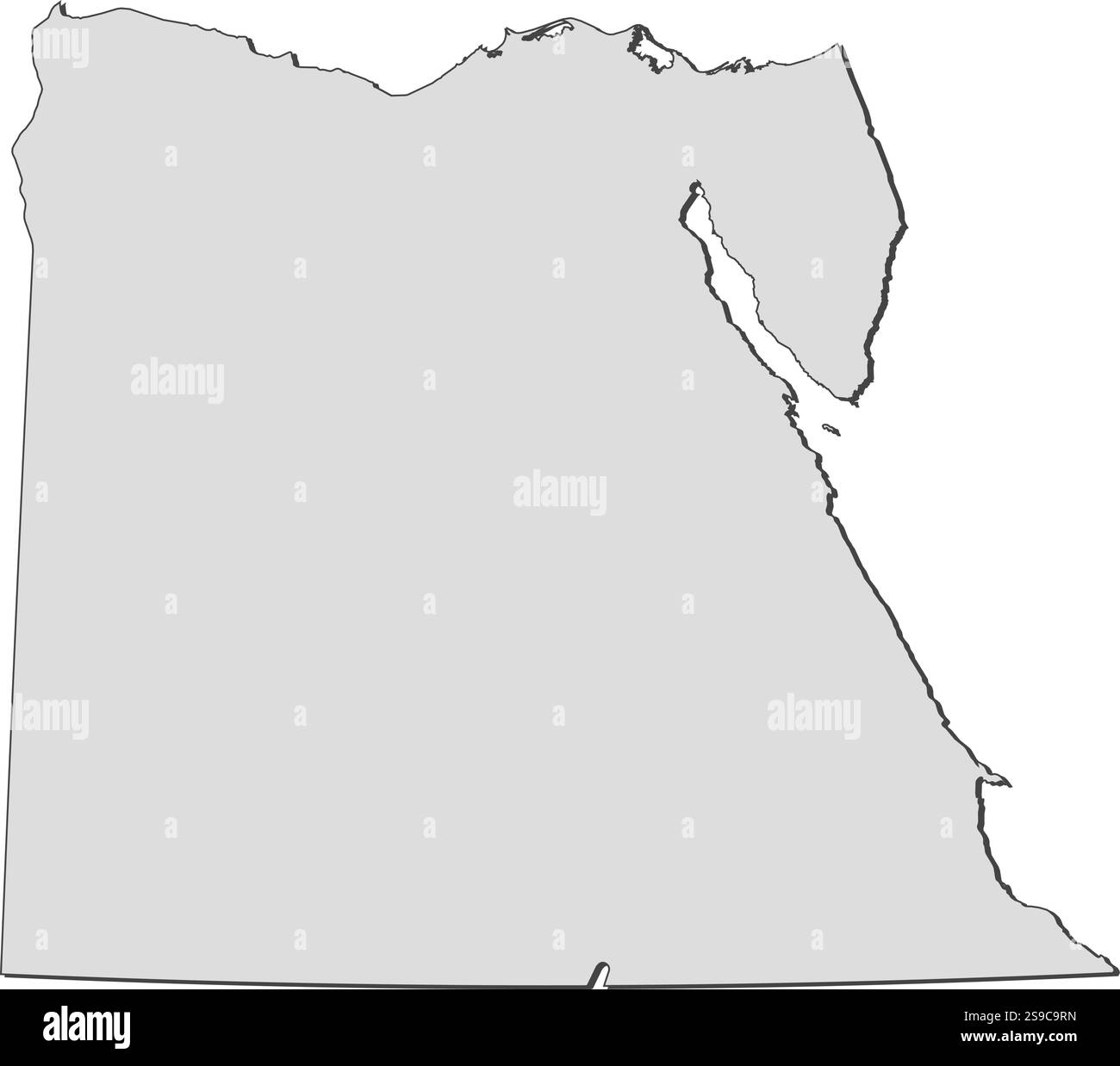 Map of Egypt, filled in gray Stock Vector Image & Art - Alamy