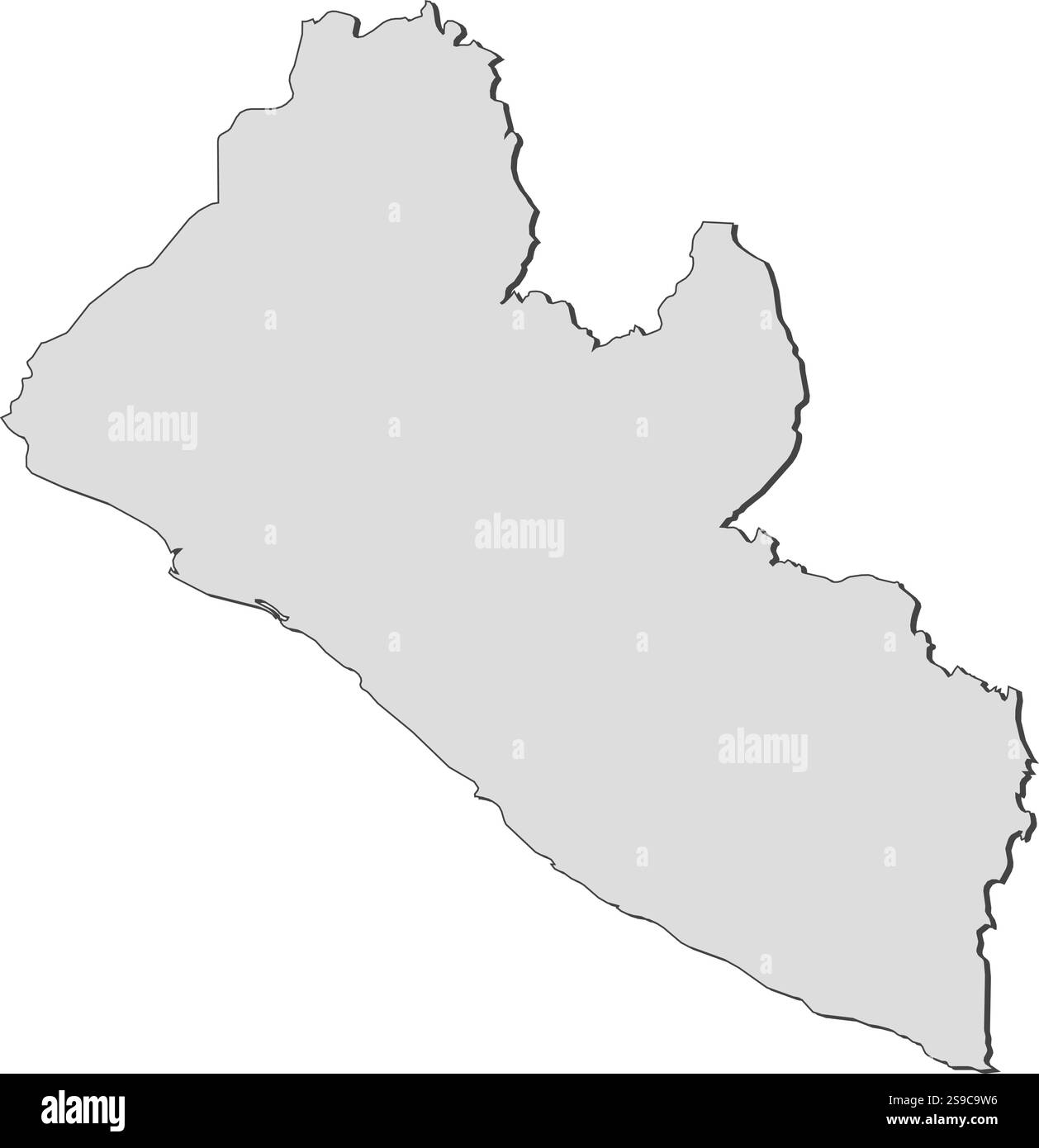 Liberia map color line Cut Out Stock Images & Pictures - Alamy