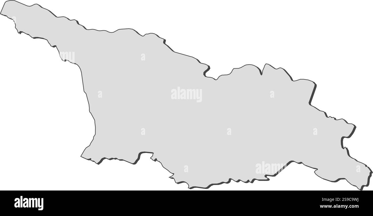 Georgia state map 3d Stock Vector Images - Alamy