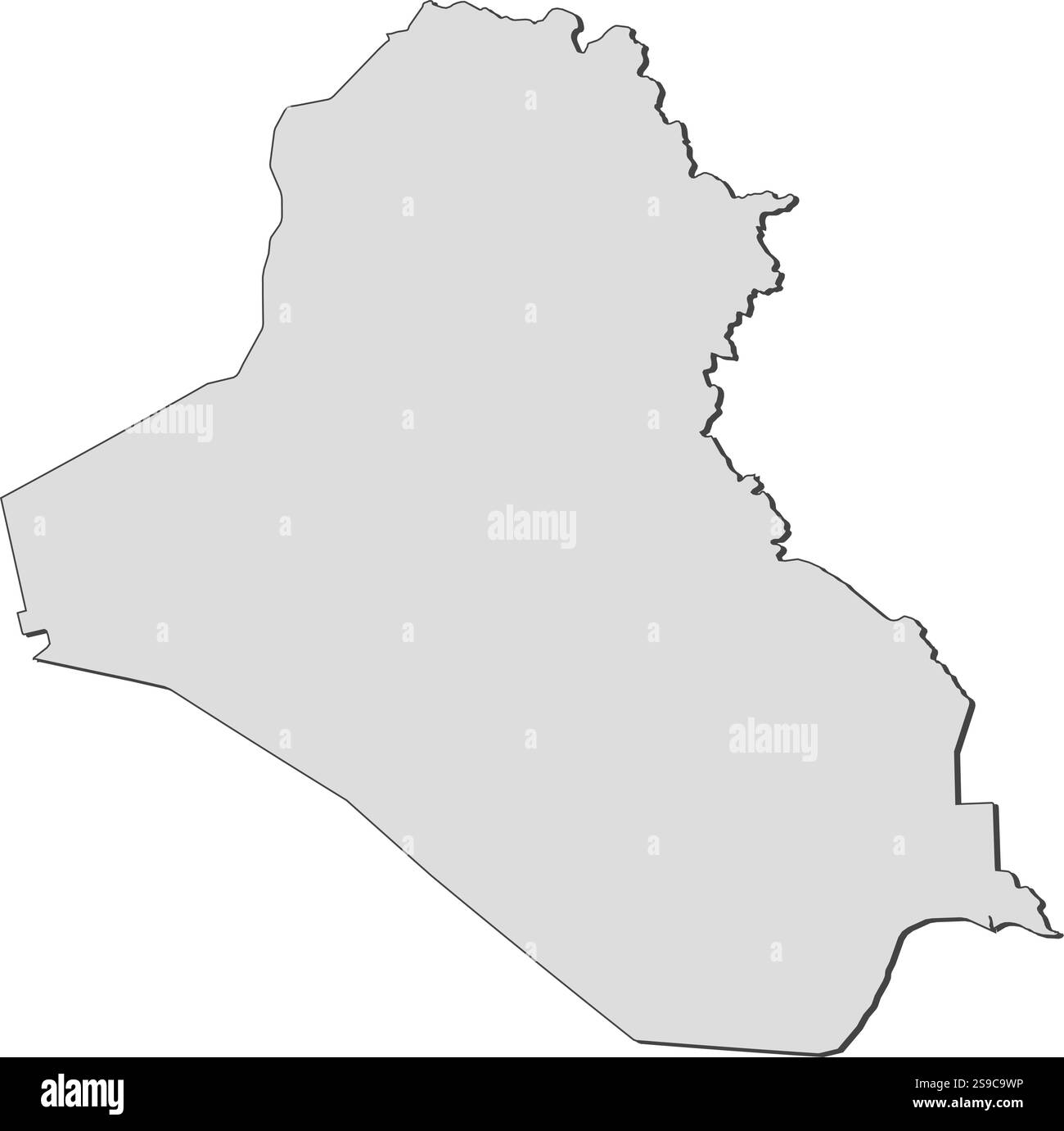 Map of Iraq, filled in gray Stock Vector Image & Art - Alamy