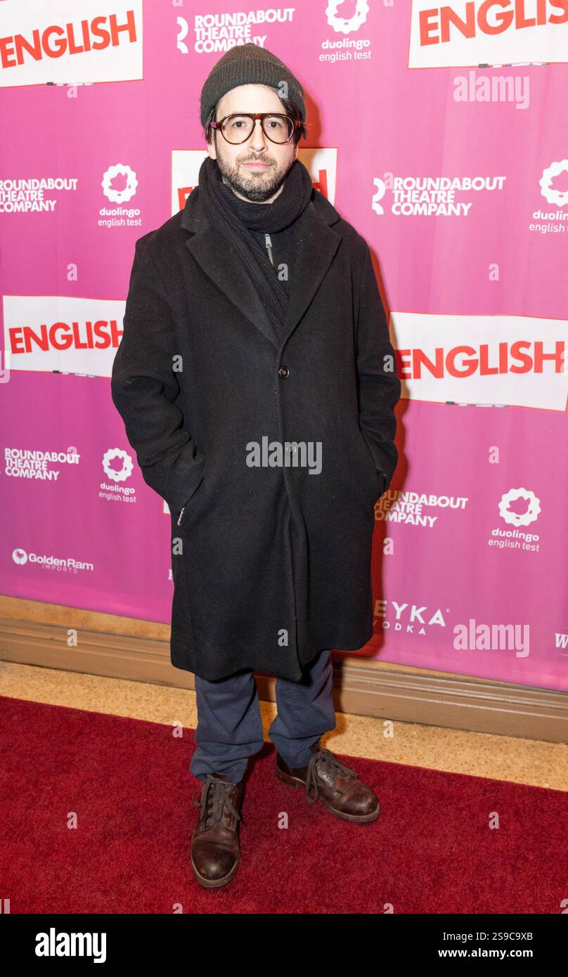 Michael Mitnick attends Broadway Opening night of play 'English ...
