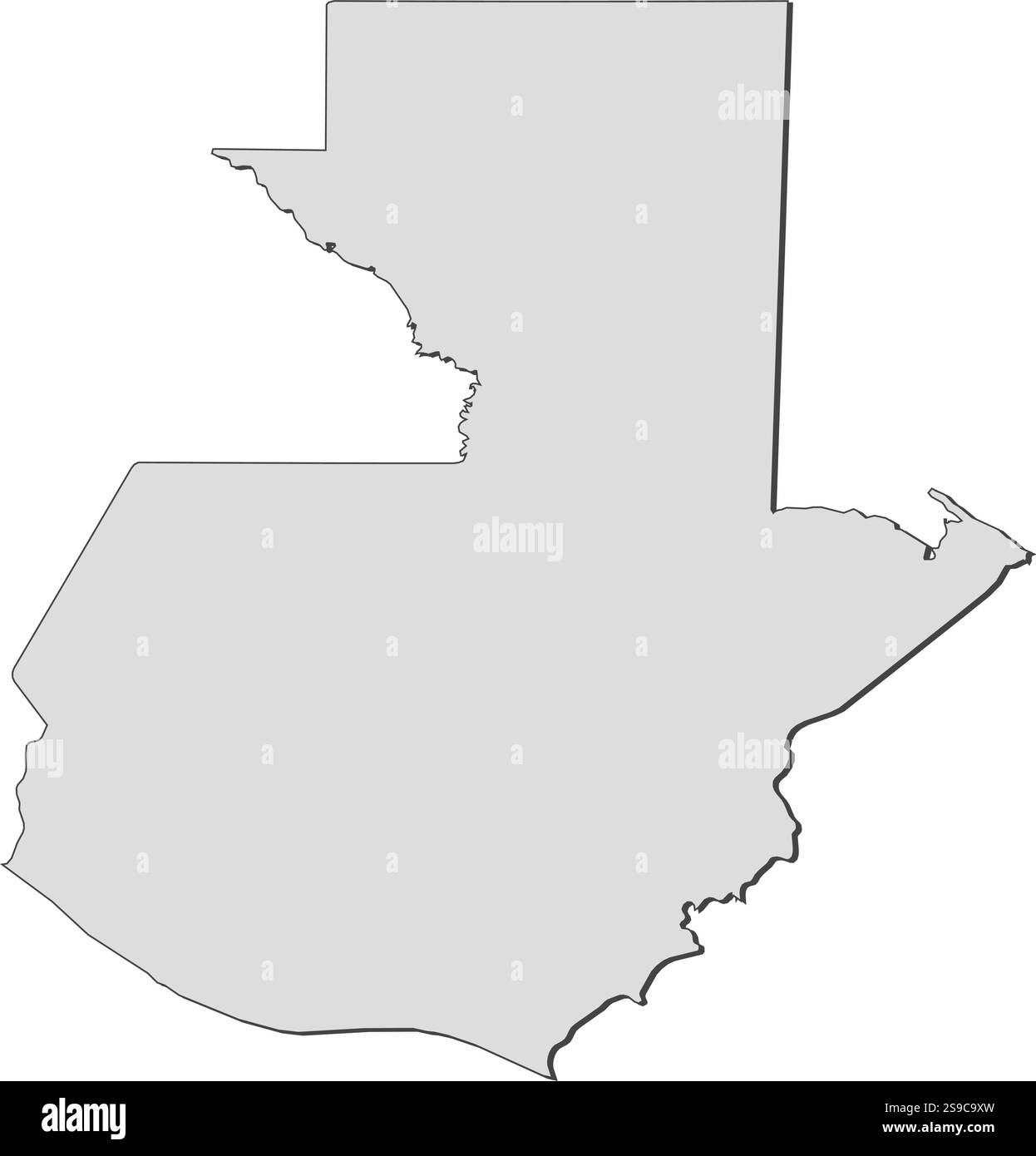 Guatemala map map in Cut Out Stock Images & Pictures - Alamy