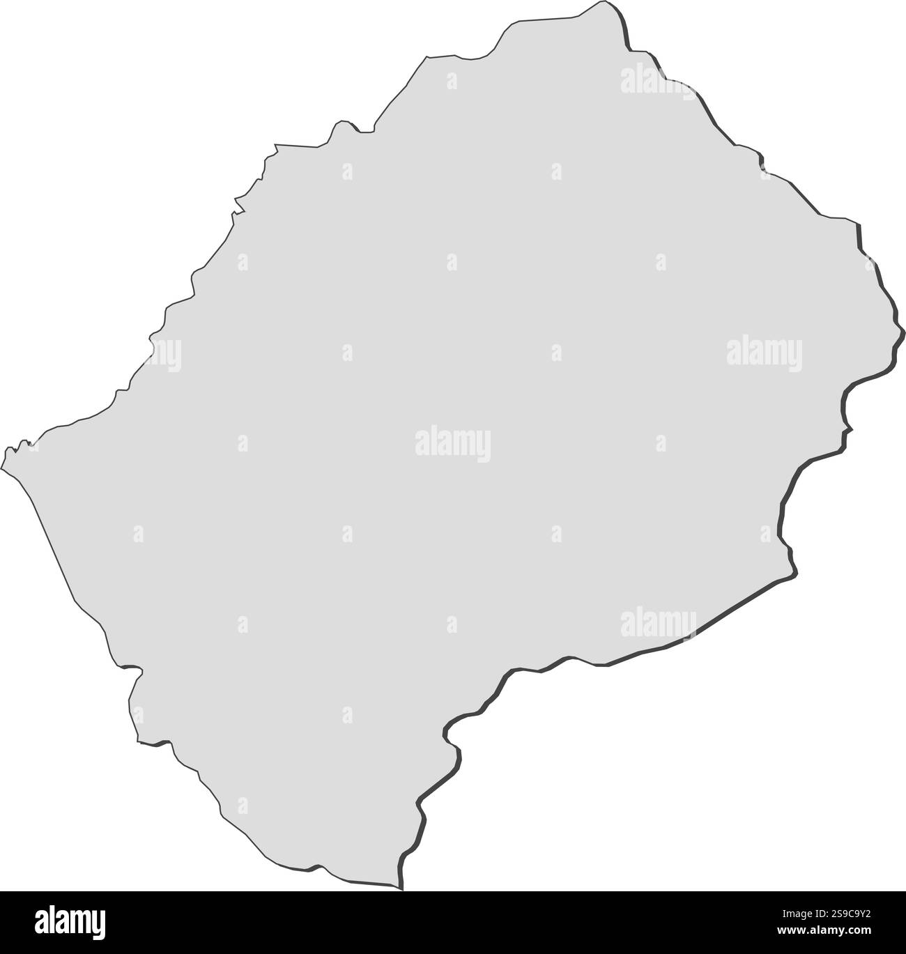 Map of Lesotho, filled in gray Stock Vector Image & Art - Alamy