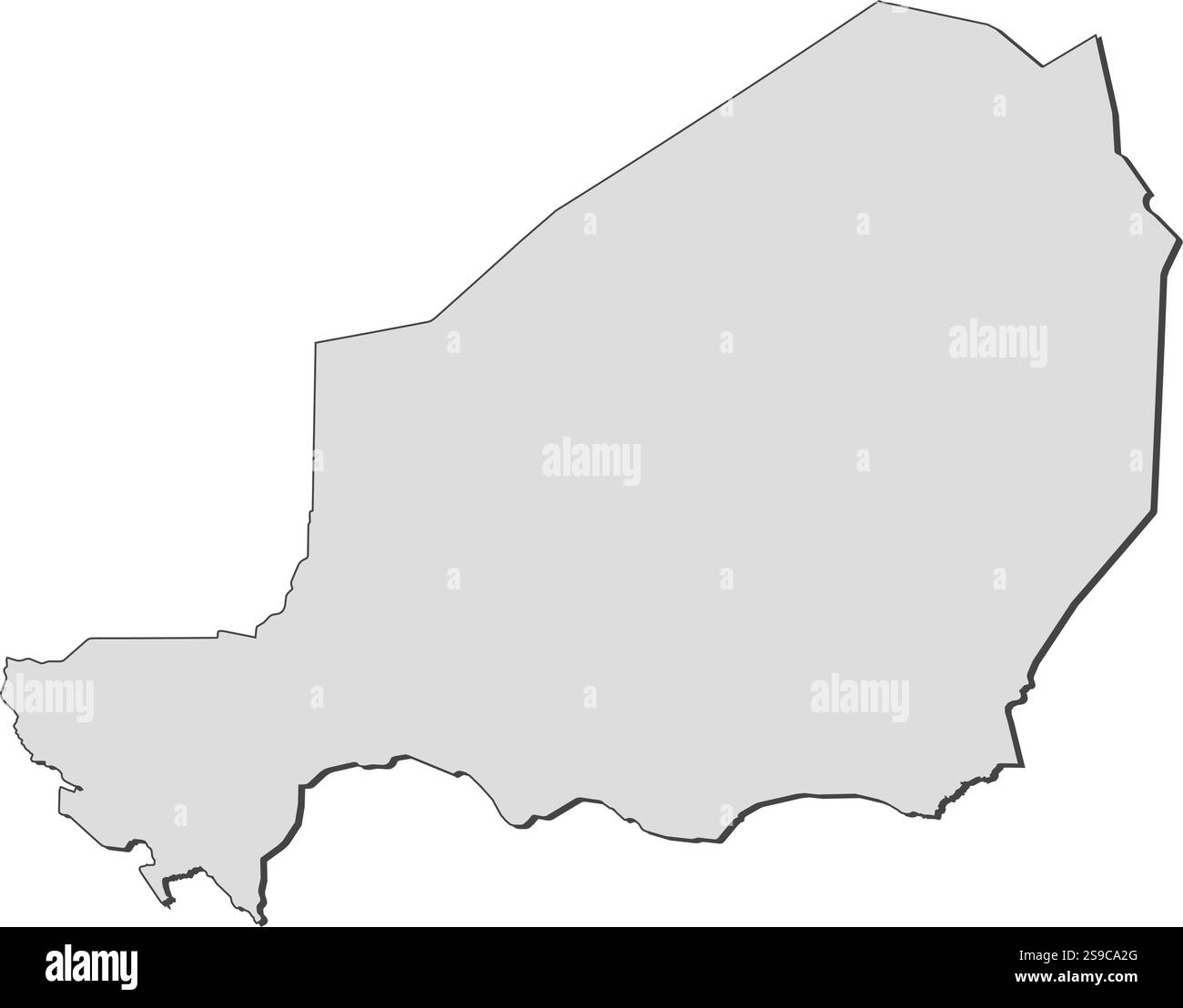 Map of niger with shadow Cut Out Stock Images & Pictures - Alamy