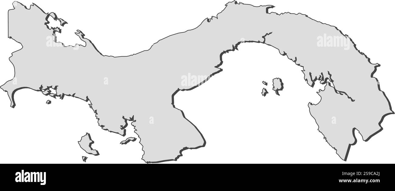 Map of Panama, filled in gray Stock Vector Image & Art - Alamy