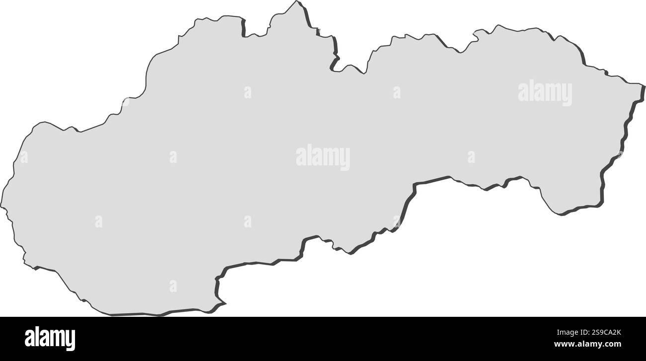 Map of Slovakia, filled in gray Stock Vector Image & Art - Alamy