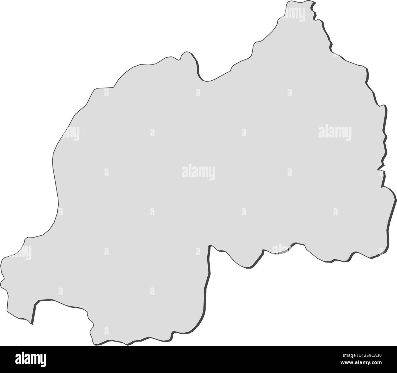 Map of Rwanda, filled in gray Stock Vector Image & Art - Alamy