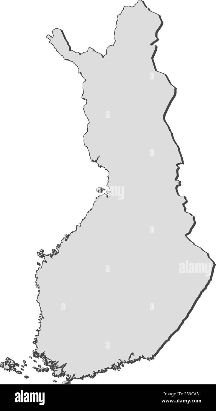 Map of Finland, filled in gray Stock Vector Image & Art - Alamy