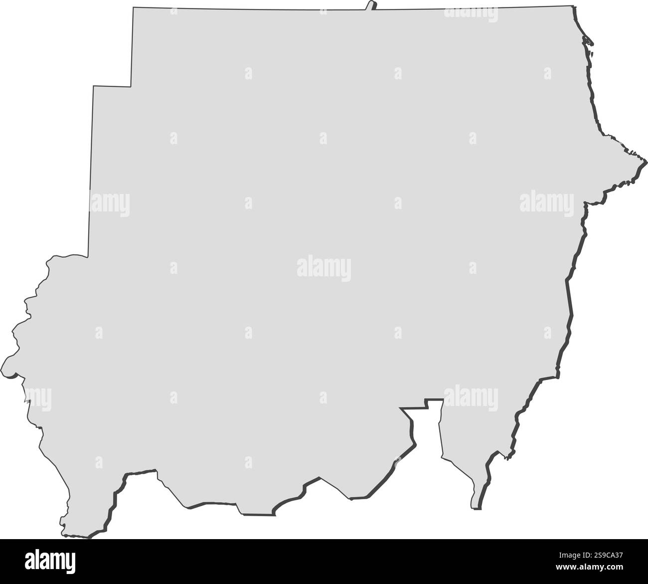 Sudan white 3d silhouette Stock Vector Images - Alamy