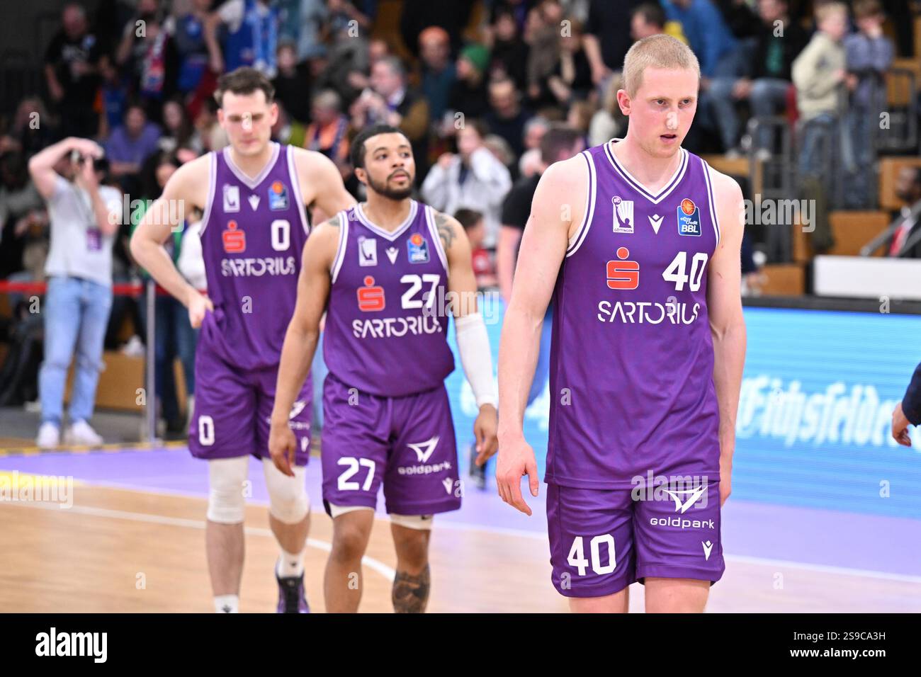 25 January 2025, Lower Saxony, Göttingen: Basketball: Bundesliga, BG ...