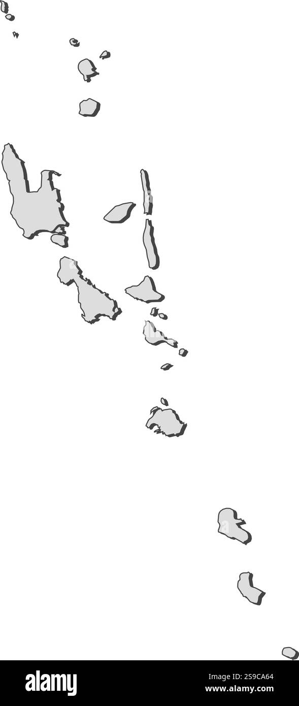 Map of Vanuatu, filled in gray Stock Vector Image & Art - Alamy
