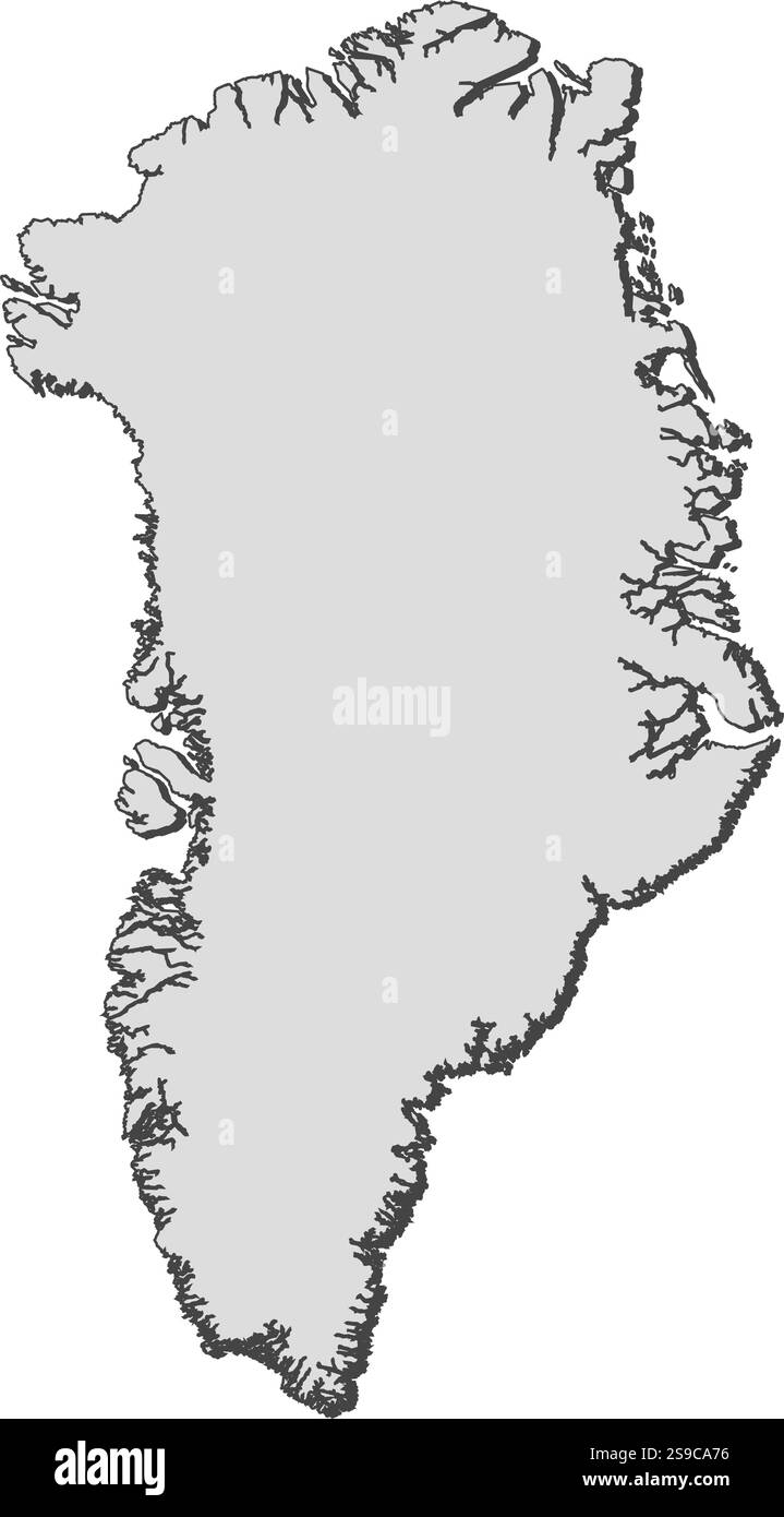 Map of Greenland, filled in gray Stock Vector Image & Art - Alamy