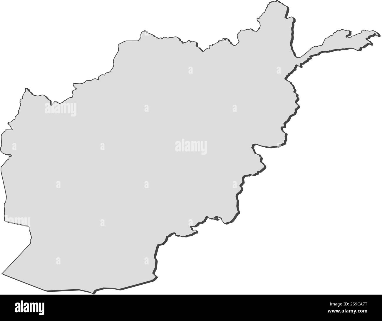 Outline map afghanistan in Stock Vector Images - Alamy