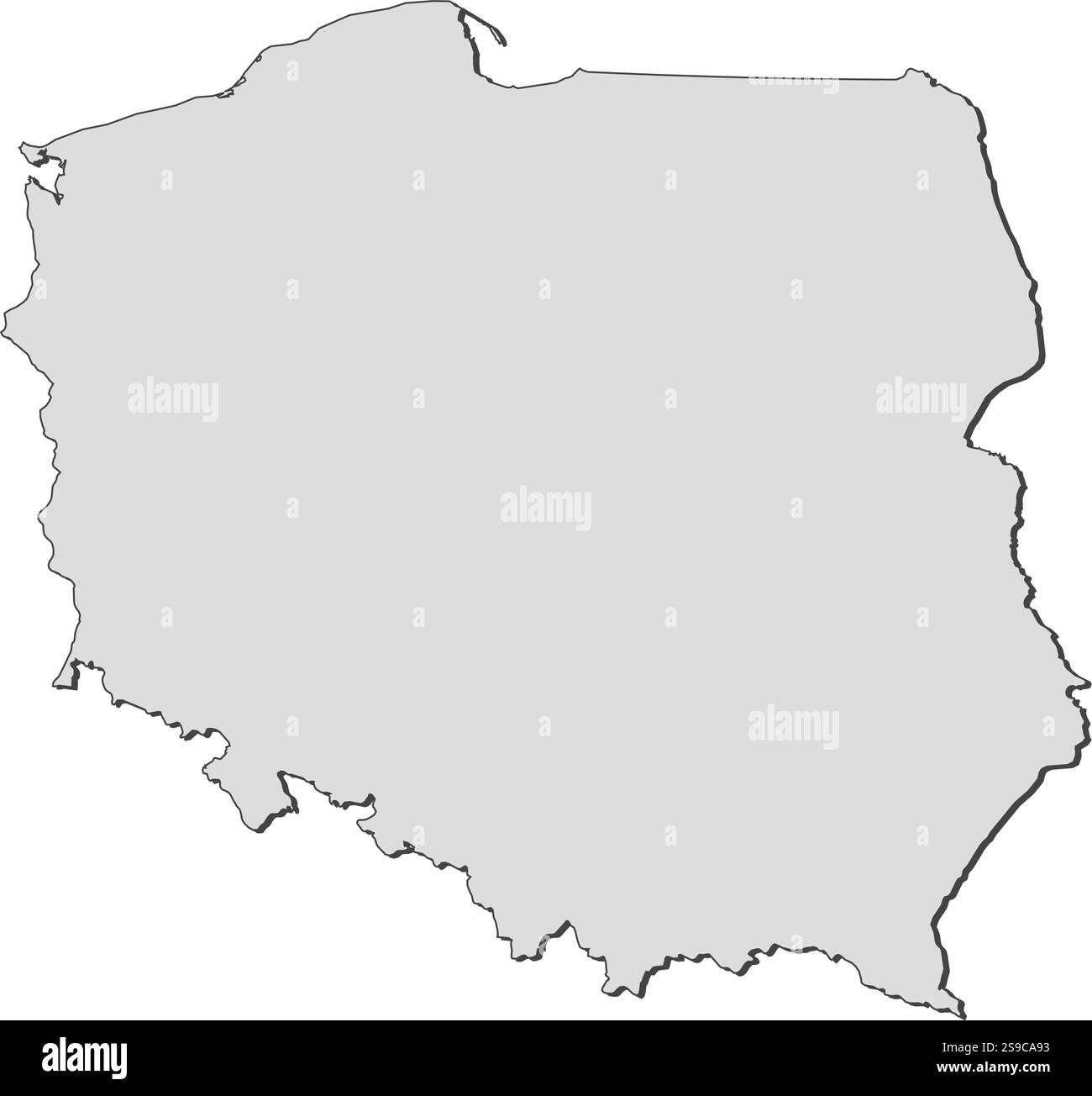 Map of Poland, filled in gray Stock Vector Image & Art - Alamy