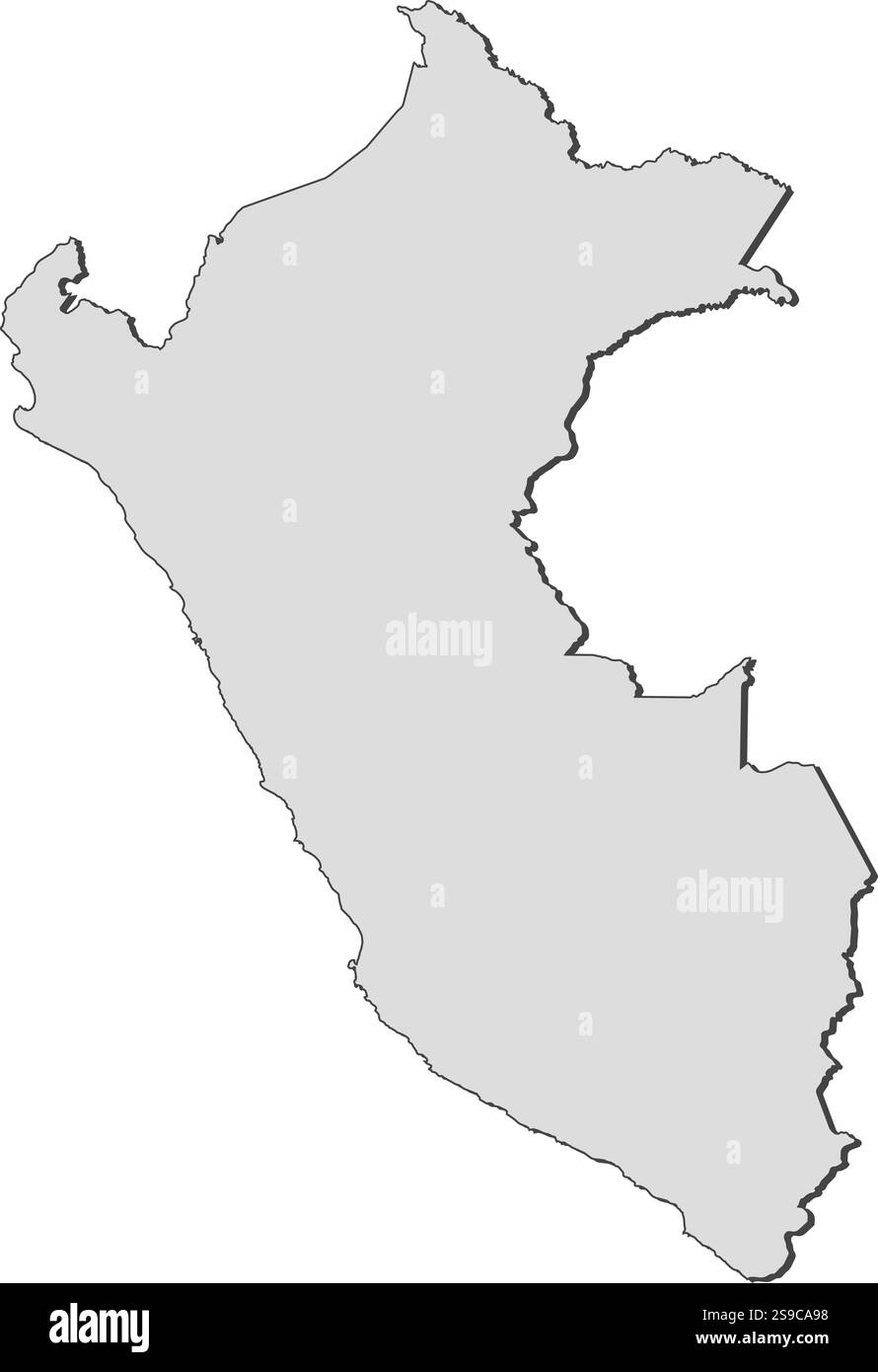 Map peru in south Black and White Stock Photos & Images - Alamy