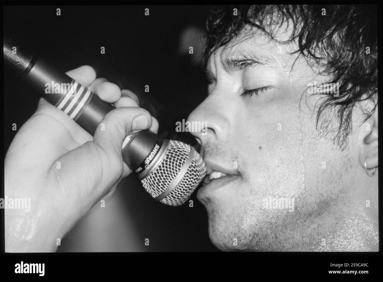 RICK WITTER, EARLY TOUR, 1994: A young Rick Witter of Shed Seven ...