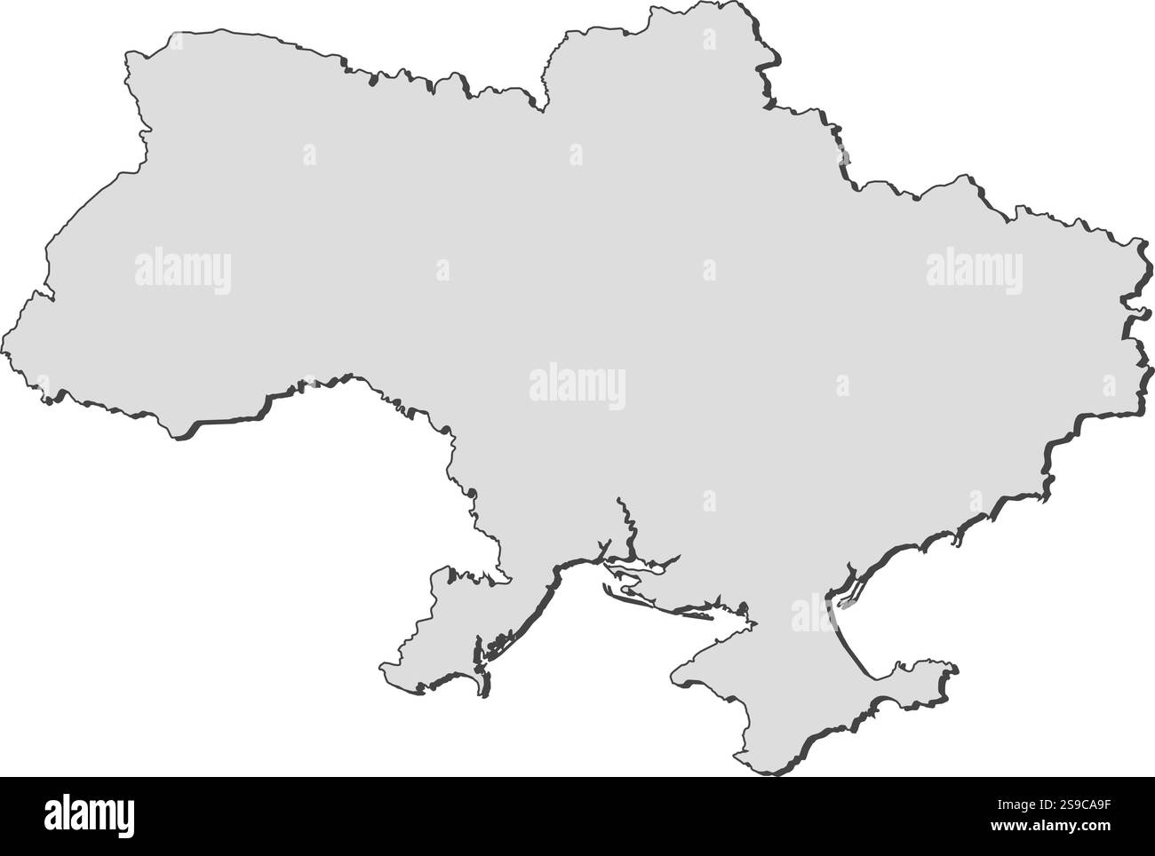 Map of Ukraine, filled in gray Stock Vector Image & Art - Alamy