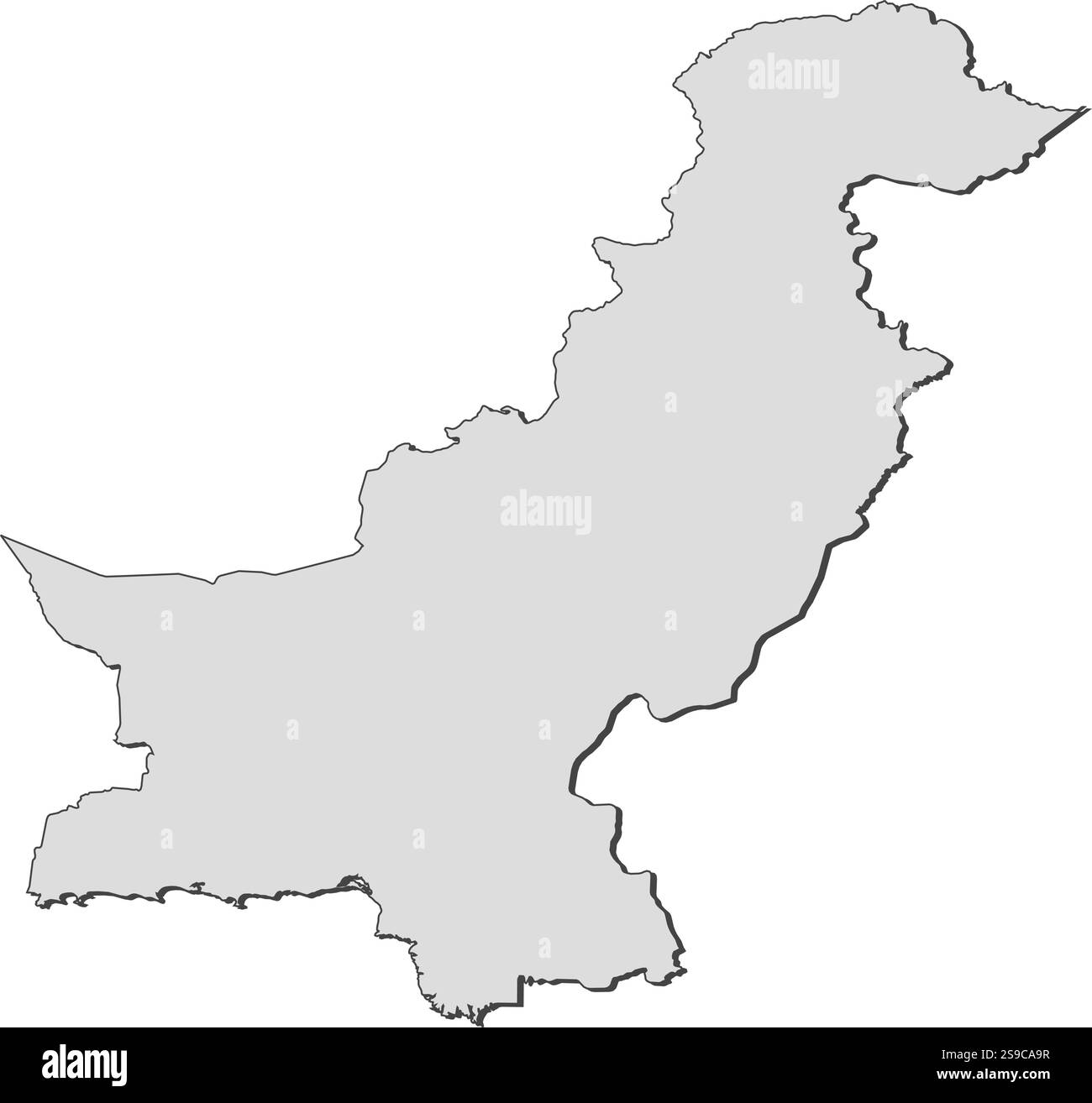 Map of Pakistan, filled in gray Stock Vector Image & Art - Alamy