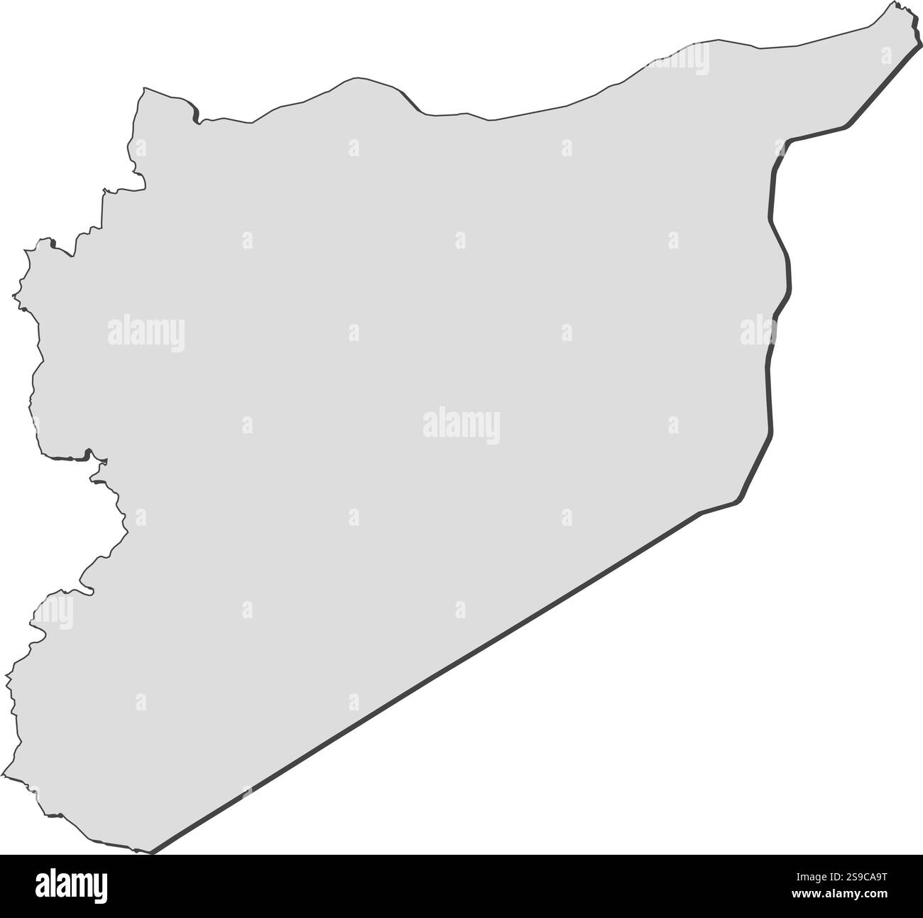 Map of Syria, filled in gray Stock Vector Image & Art - Alamy